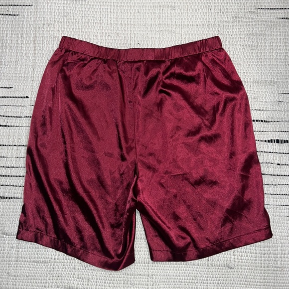 Shorts | Satin Silk Shorts Maroon Large | Poshmark
